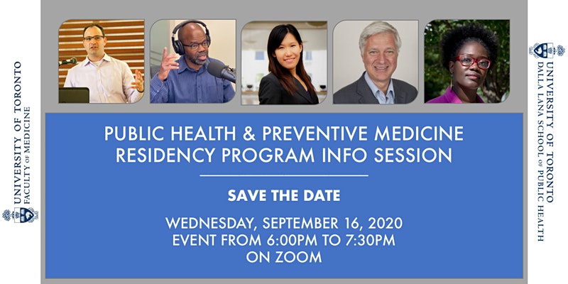Public Health & Preventive Medicine Residency Info Session - Dalla Lana ...
